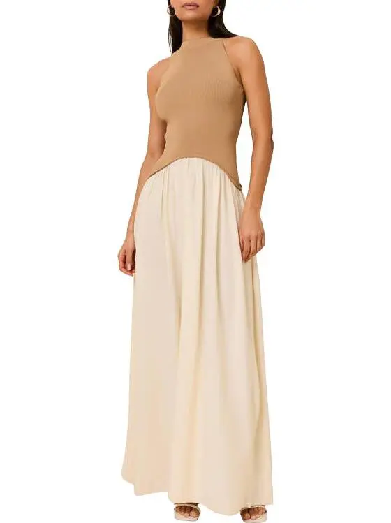 Solid & Striped The Isola Sleeveless Maxi Dress - Camel