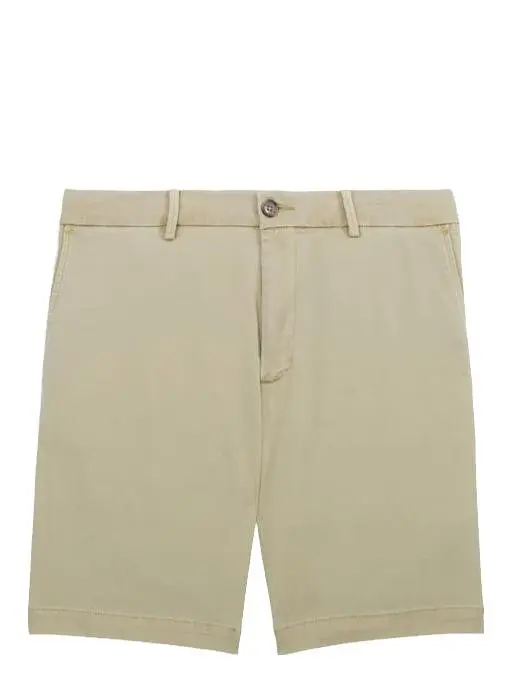 Scott Barber Savannah Stretch Cotton Twill Shorts - Khaki