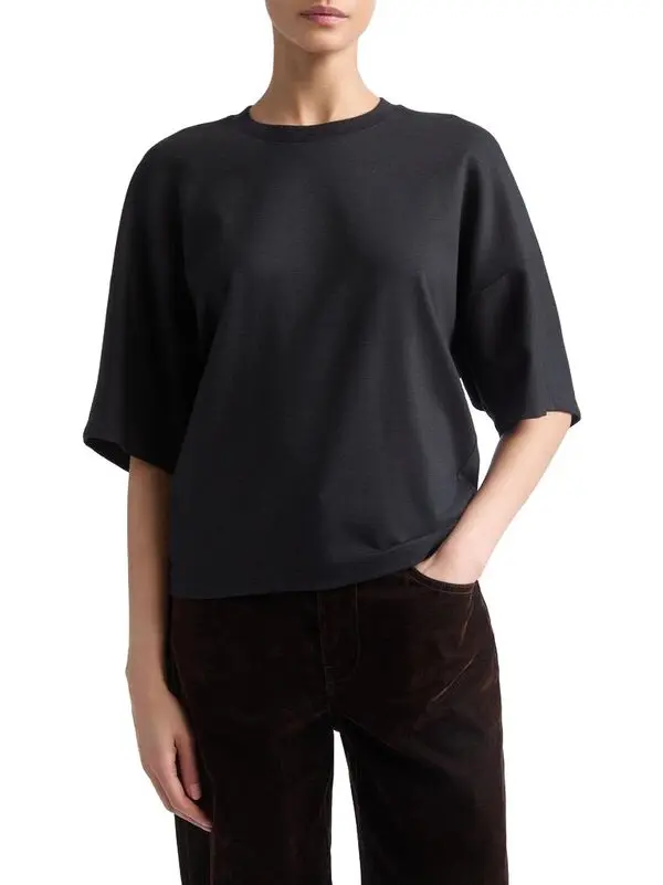 Ossou Rift Crop Jersey T-shirt - Dusk