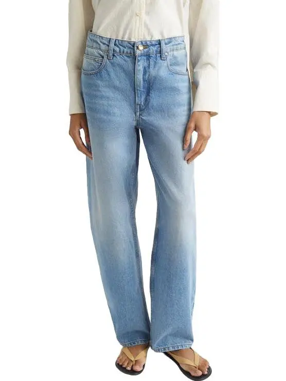 Ossou Rider Low-rise Barrel Leg Jeans - Salt Wash