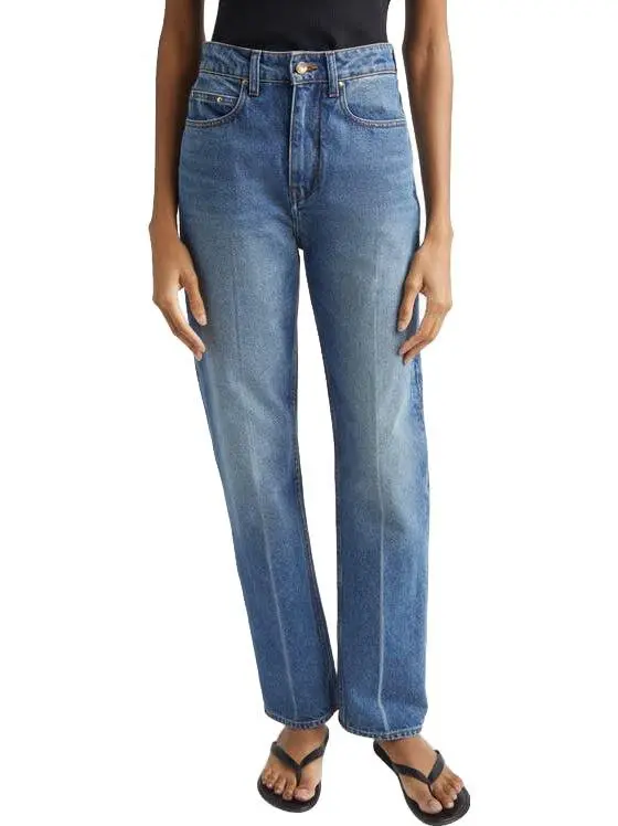 Ossou Noon High-waist Straight-leg Jeans - Salt W Crease