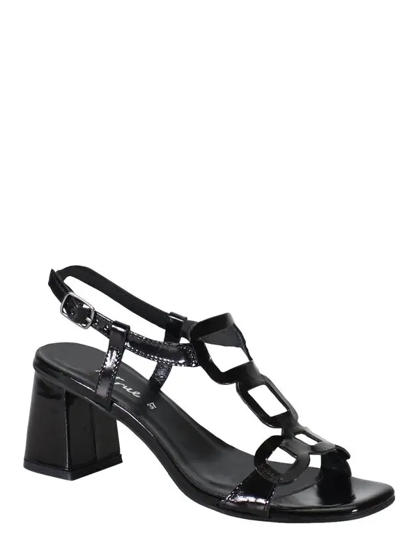 DIBA TRUE Heeled T-strap Sandal - Black