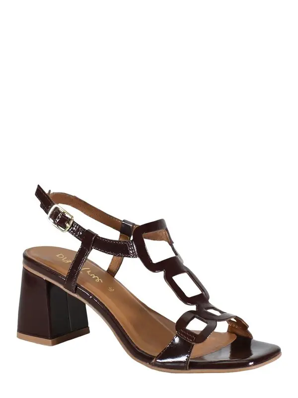 DIBA TRUE Heeled T-strap Sandal - Chocolate