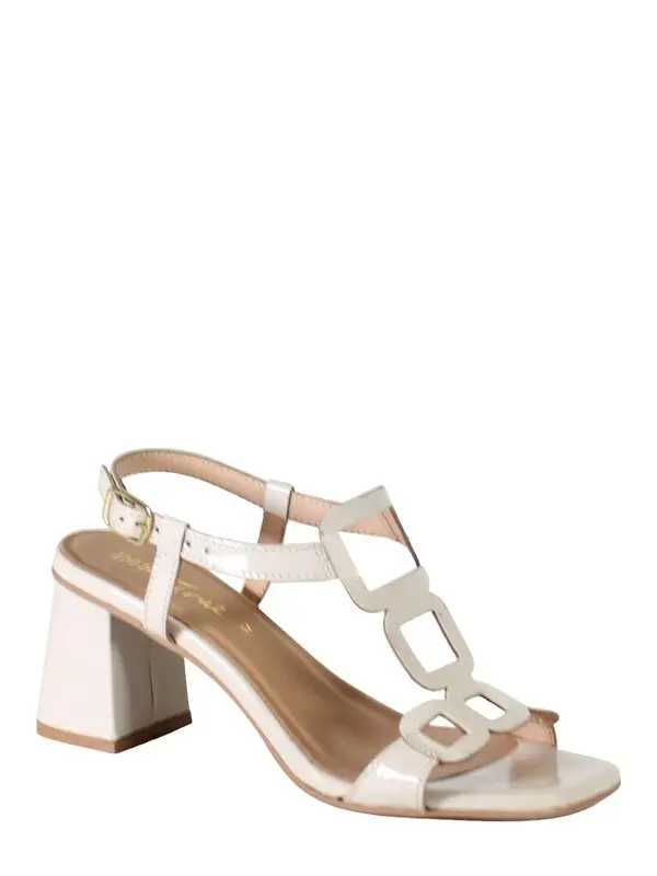 DIBA TRUE Heeled T-strap Sandal - Ivory