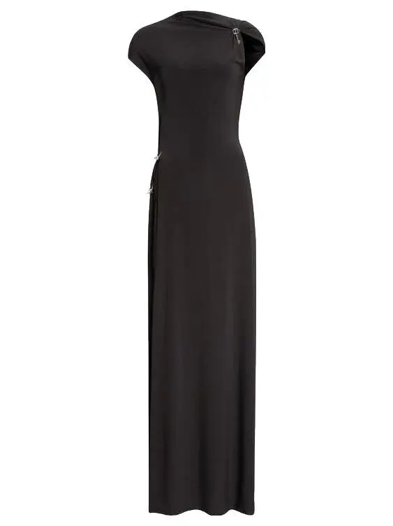 GRACE LING Relic Charms Jersey Gown - Black