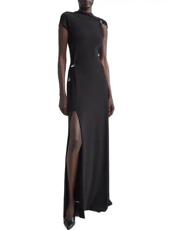 GRACE LING Relic Charms Jersey Gown - Black
