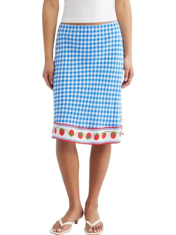 Rails Grazia Print Skirt - Gingham Tomatoes