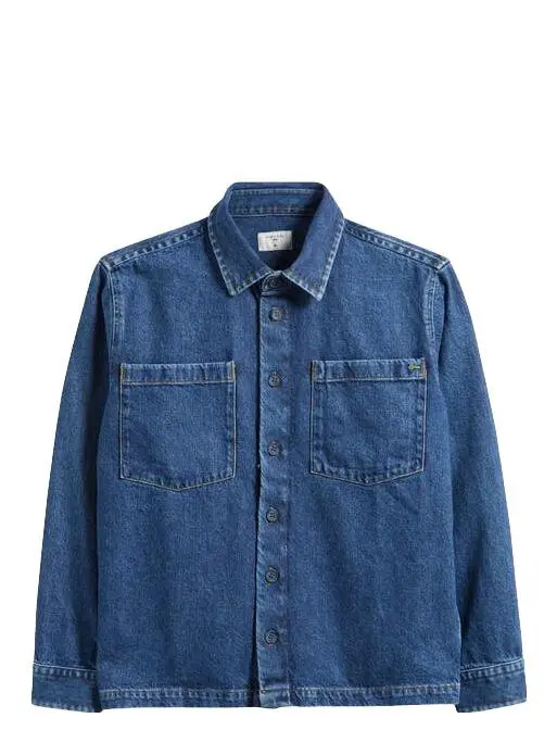 PERCIVAL Heavyweight Denim Overshirt - Mid Wash