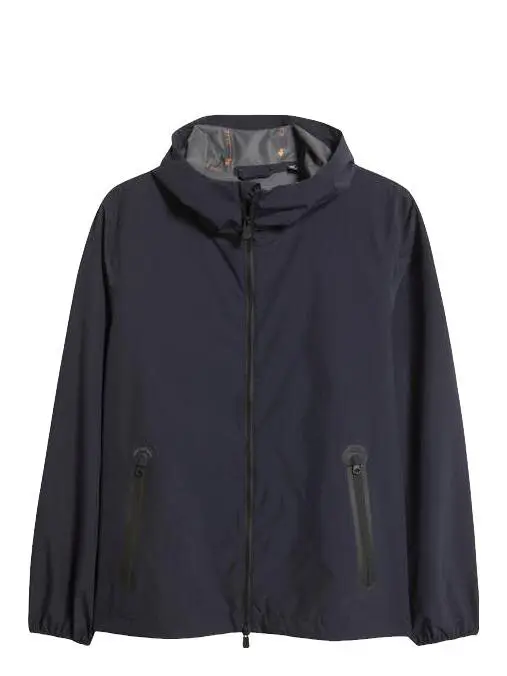SAVE THE DUCK Drop Hooded Rain Jacket - Blue Black