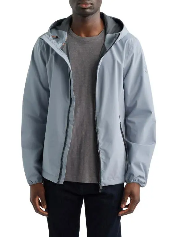 SAVE THE DUCK Drop Hooded Rain Jacket - Rain Grey