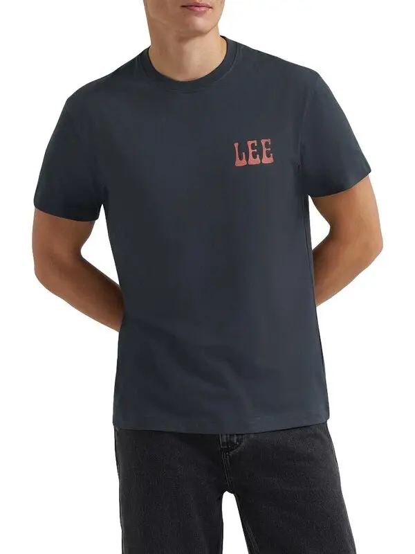 LEEM Essential Americana Graphic T-shirt - Washed Black