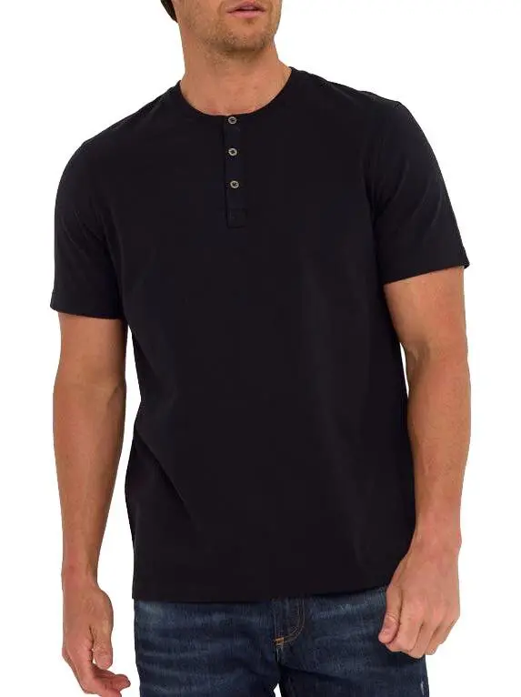THREADS 4 THOUGHT Shayne Luxe Jersey Henley - Black