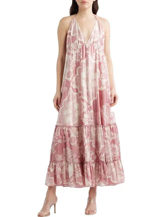 Parker The Davina Paisley Halter Maxi Dress - Foxglove