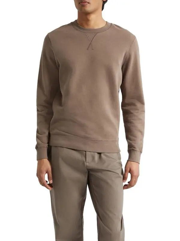 Sunspel French Terry Sweatshirt - Dark Cedar