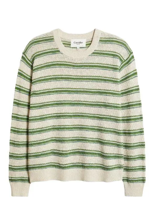 CORRIDOR Stripe Cotton Sweater - Natural