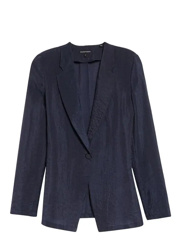 Emporio Armani Techno Crepe Jacket - Navy