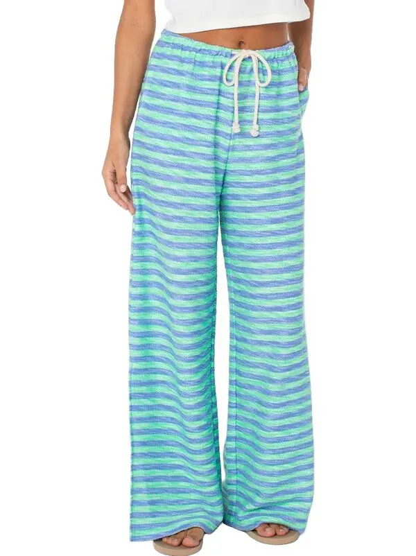 Roxy Beach Breeze Stripe Drawstring Pants - Spring Bud