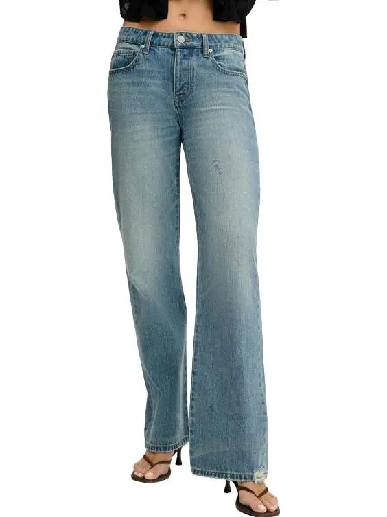Sam Edelman Low Rise Slouchy Girlfriend Jeans - Brooklyn Wash