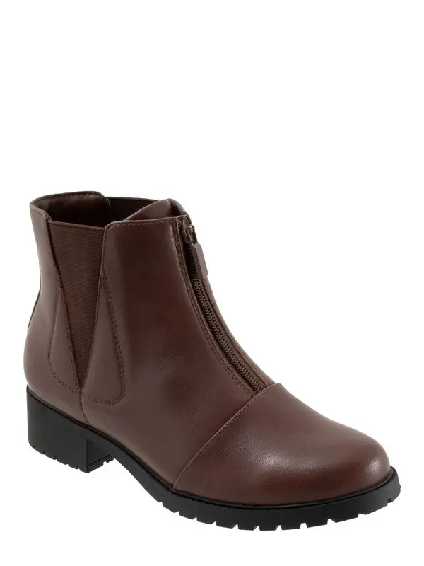 Softwalk Marni Cap Toe Bootie - Dark Brown
