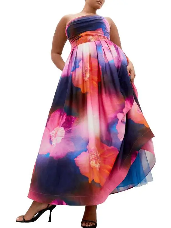 City Chic Rosalee Floral Maxi Dress - Fl Firework