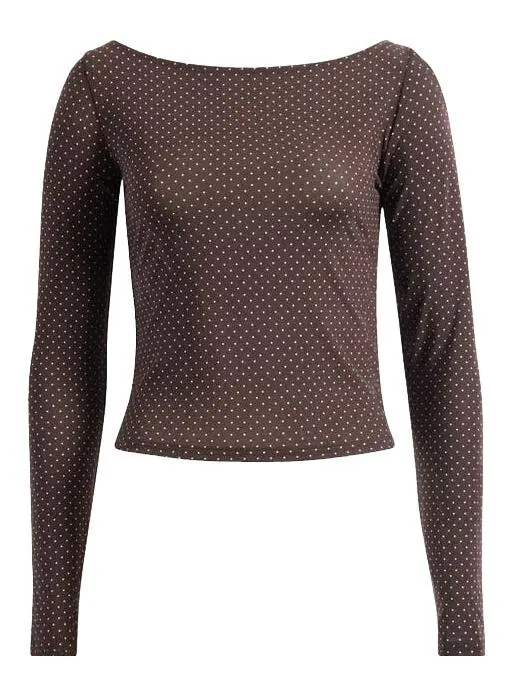 REFORMATION Wiley Polka Dot Crop Top - Pin Dot