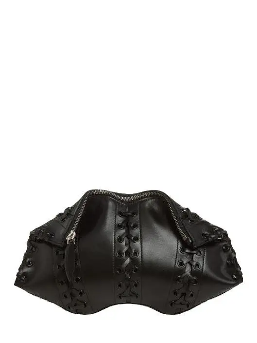 Alexander McQueen Manta Clutch - Black/silver