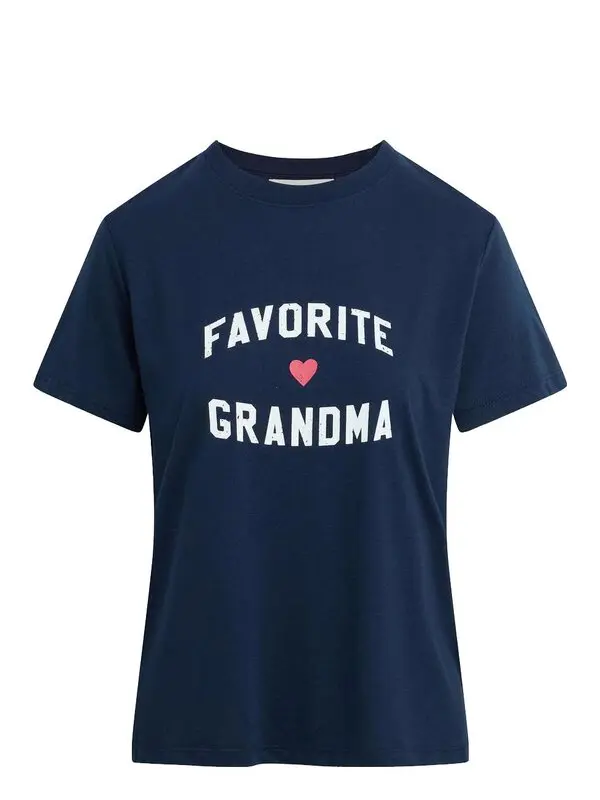 FAVORITE DAUGHTER The Favorite Grandma T-shirt - Navy/white