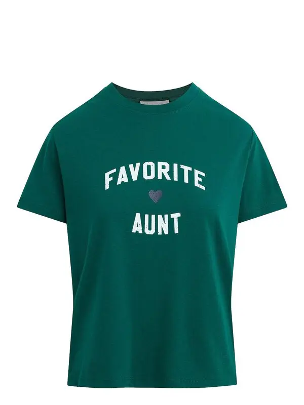 FAVORITE DAUGHTER The Favorite Aunt T-shirt - Rainforest/white