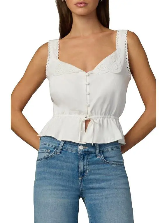Joe's Jeans Margot Sleeveless Peplum Top - White