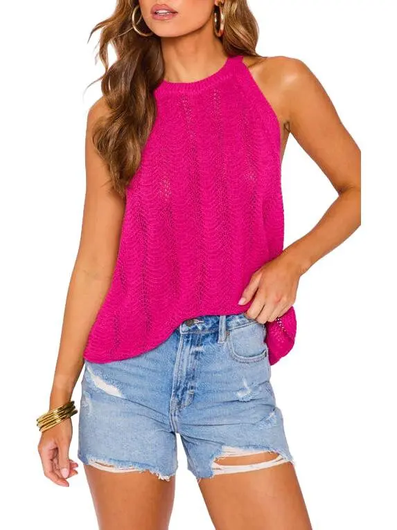 VICI Sleeveless Sweater - Dark Fuchsia
