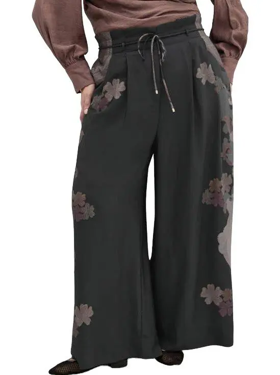 City Chic Eternal Paperbag Waist Wide Leg Pants - Eternal Love