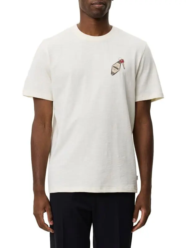 LES DEUX Ben Troy Organic Cotton Graphic T-shirt - Light Ivory