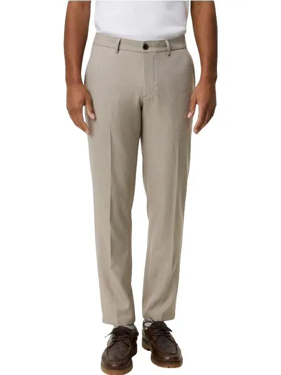 LES DEUX Como Regular Fit Flat Front Dress Pants - Laurel Oak Sand