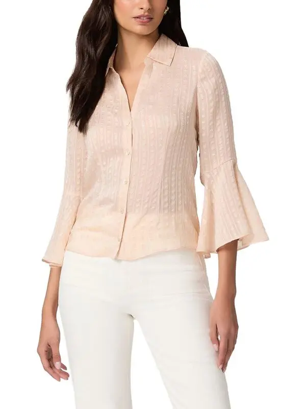 Paige Jasmeet Silk Button-up Shirt - Warm Cream