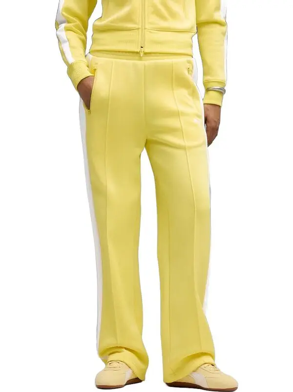 PUMA T7 Always On Straight Leg Track Pants - Lemon Meringue