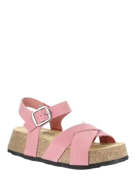BOS. & CO. Cielo Platform Wedge Sandal - Pink