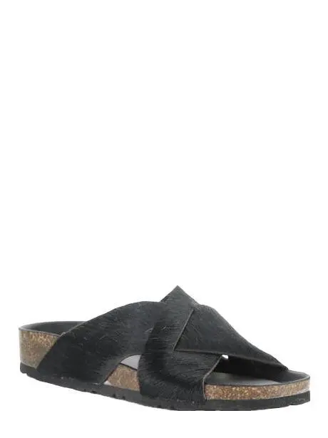 BOS. & CO. Suna Genuine Calf Hair Sandal - Black