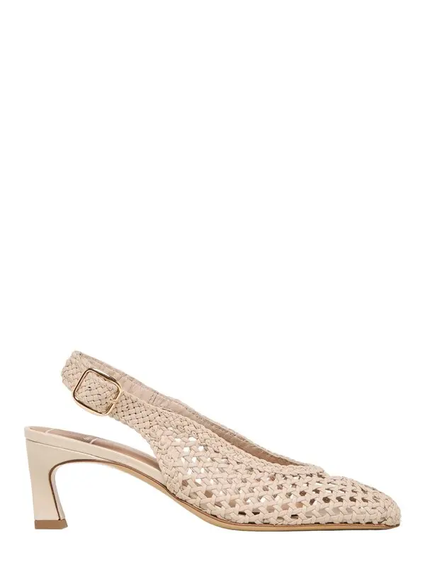 DOLCEVITA Remla Heels - Bone Woven Leather