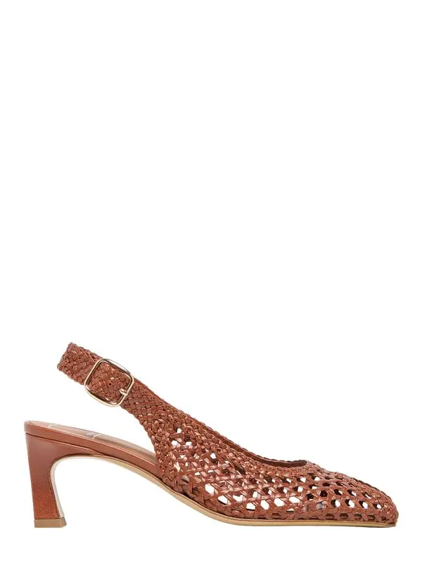 DOLCEVITA Remla Heel - Tan Woven Leather