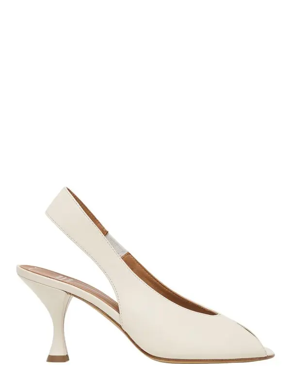 DOLCEVITA Madow Leather Slingback Heel - Off White Leather