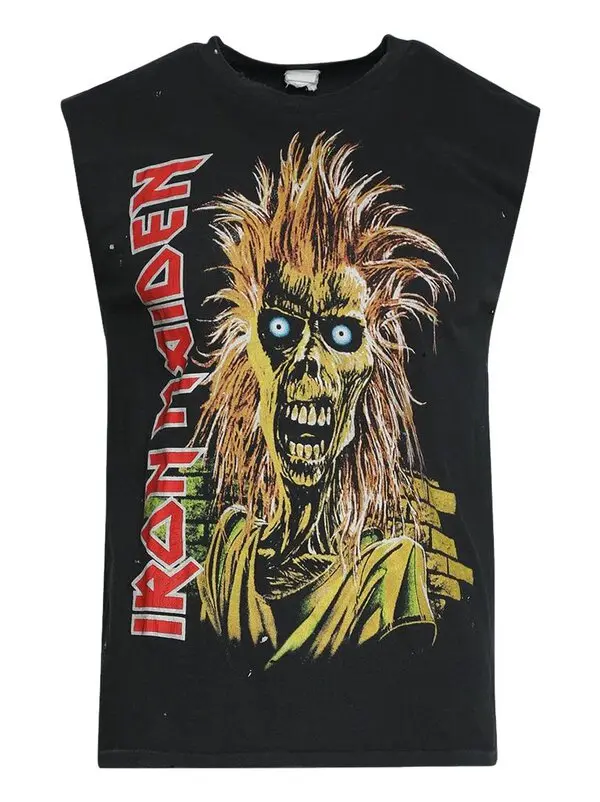 MadeWorn Iron Maiden Cut Off Tee Coal - Black