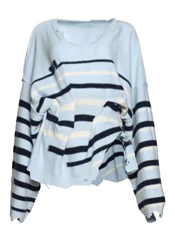 Natasha Zinko Striped Knitted Jumper - Blue