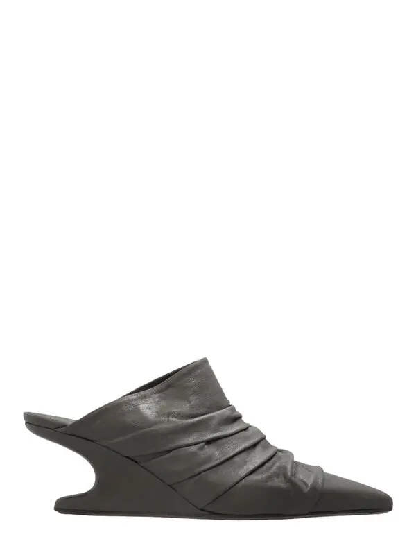 Rick Owens Cantilever 6 Sharp Sabot Wedge Mules - Grey