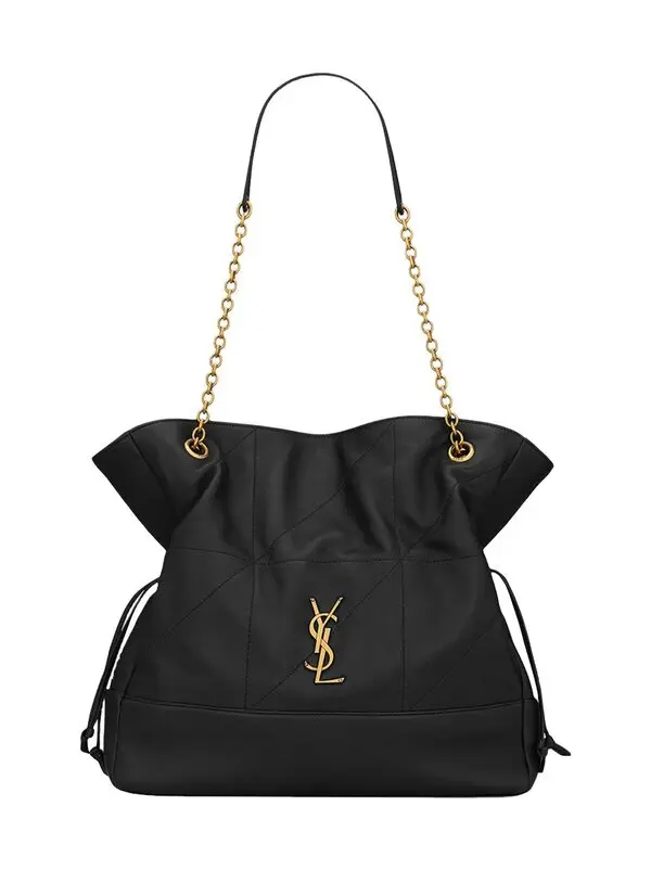 Saint Laurent Jamie Lambskin Shopping Bag - Black