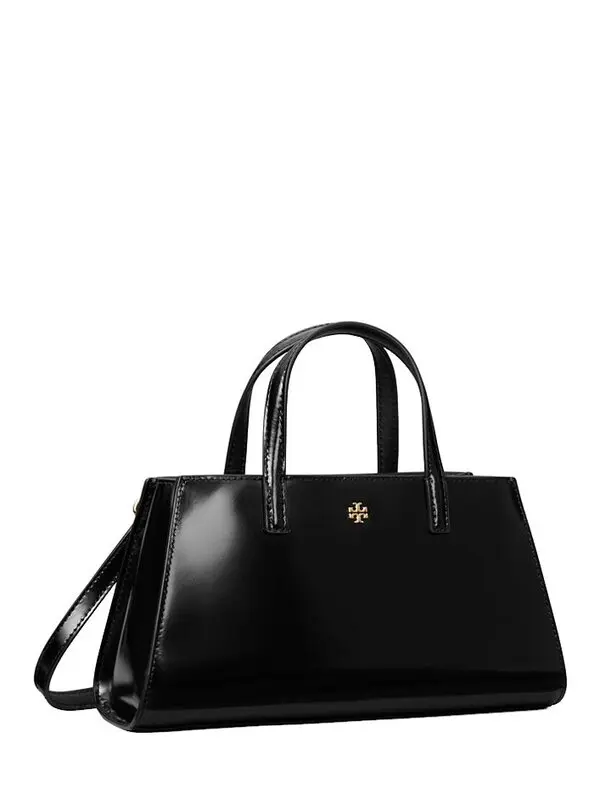 Tory Burch Mini Patent Leather Tote - Black