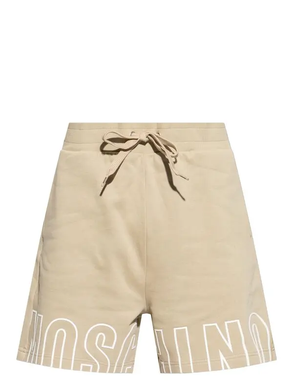 Moschino Logo Sweat Shorts - Beige