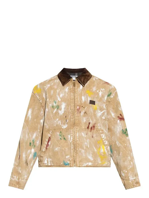 Moschino Denim Jacket With 'vintage' Effect - Beige