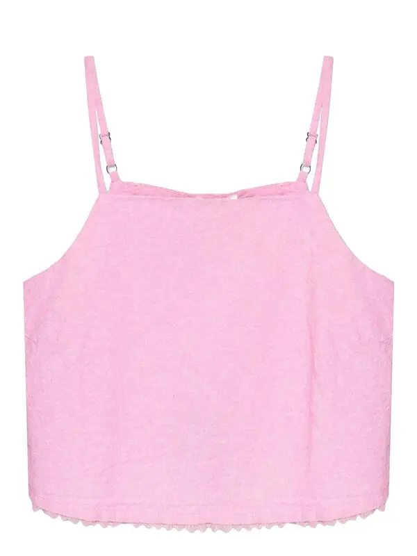 American Vintage Decorative Crop Top - Pink