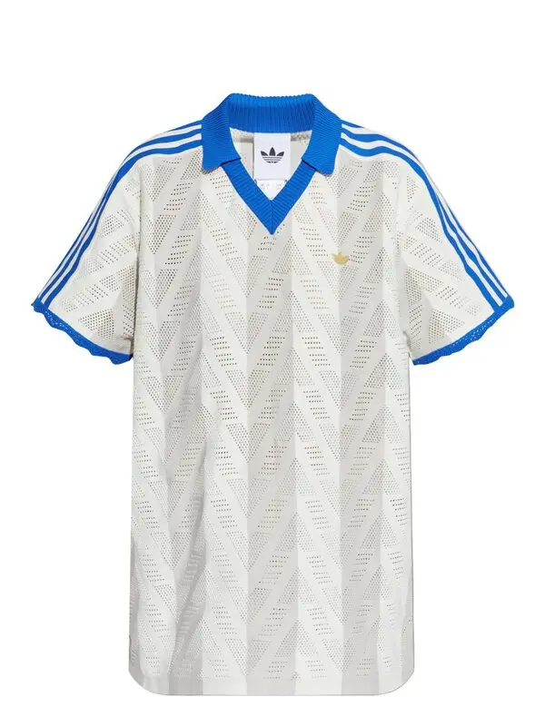 ADIDAS ORIGINALS T-shirt With Geometric Herringbone Pattern - White