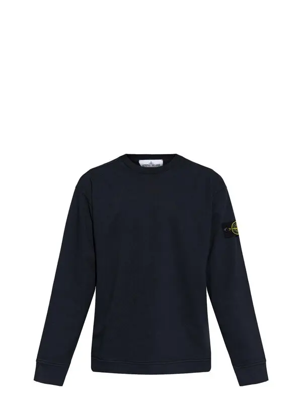 Stone Island Sweatshirt With Logo Patch - Navy Blue